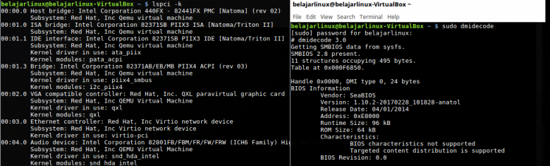 Mengecek Spec Komputer Dengan Peritah Linux