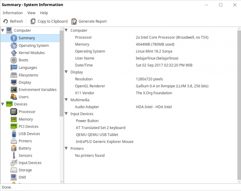 Mengecek Spec Komputer Dengan Peritah Linux